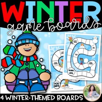 4 Winter Game Boards - Sports, Kids, & Snow for December & January ...