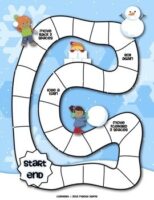 4 Winter Game Boards - Sports, Kids, & Snow for December & January ...