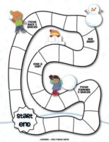 4 Winter Game Boards - Sports, Kids, & Snow for December & January ...