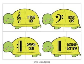 Music Symbols Matching Game - Turtle Music Puzzles - Piano Lessons ...