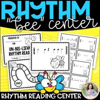 Rhythm Reading & Performance Game - Rhythm Bee Notes & Rests for Music ...