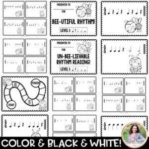 Rhythm Reading & Performance Game - Rhythm Bee Notes & Rests for Music ...