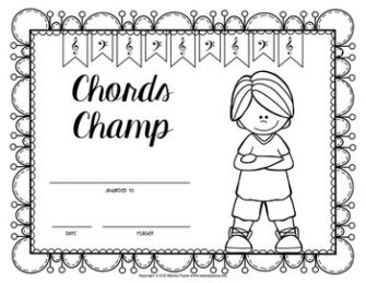 Printable End of Year Elementary Music Awards Certificates - Black ...