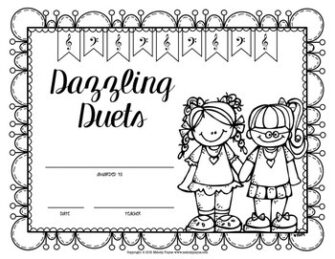 Printable End of Year Elementary Music Awards Certificates - Black ...