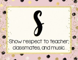 MUSIC Class Rules and Expectations Posters - Chic & Glam Music ...