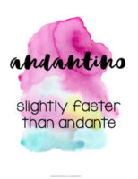 Tempo Posters - 35 Tempo Terms and Definitions - Watercolor Music ...