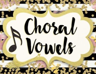 Choral Singing Vowel Sounds Posters - Chic & Glam Music Choir Classroom ...