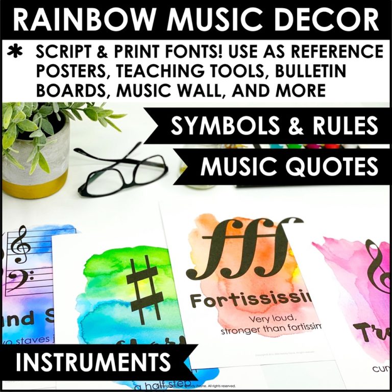 Rainbow Watercolor Classroom Rules Posters - Script & Print Fonts Class ...