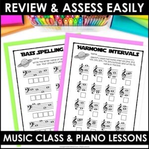Staff Wars Space-Themed Music Worksheets BUNDLE for Piano Lessons ...