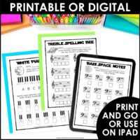 Staff Wars Space-Themed Music Worksheets BUNDLE for Piano Lessons ...