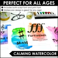 Rainbow Watercolor Music Classroom Decor BUNDLE - Posters, Symbols ...