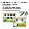 Summer Piano Practice Charts for Music & Piano Lessons - Piano Key ...