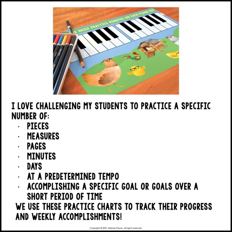 Summer Piano Practice Charts for Music & Piano Lessons - Piano Key ...