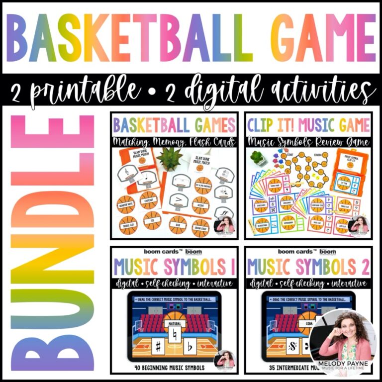Music Symbols Basketball Boom Cards™ Set 1 - Melody Payne | Music for a ...