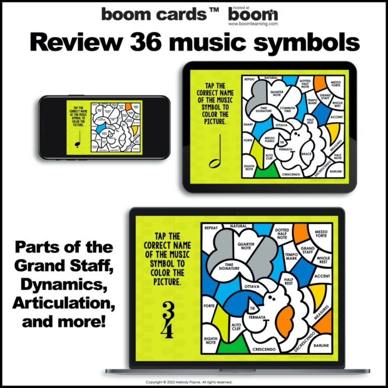 Color by Music Dinosaur BOOM™ Cards - Music Symbols and Terms for Piano ...