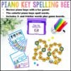 Piano Keys Spelling Bee Game for Beginning Piano Lessons - Spell Music ...