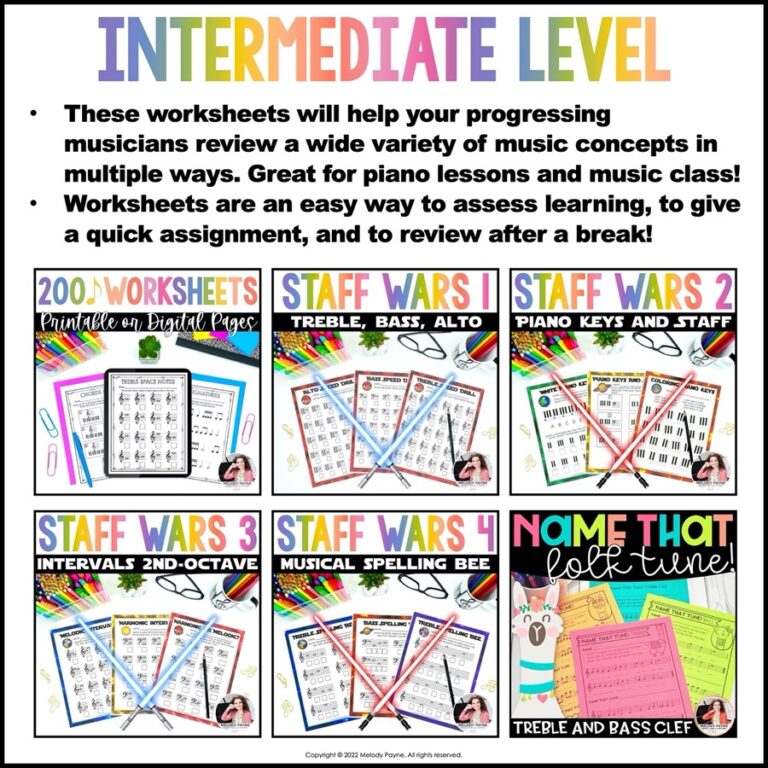 650+ Music Worksheets Mega Bundle - Piano & Music Class - Notes, Rhythm ...