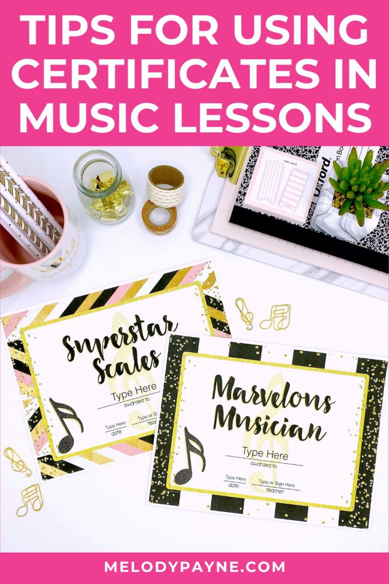 5 Easy Ways to Use Music Certificates in Private Lessons and K-12 Music ...