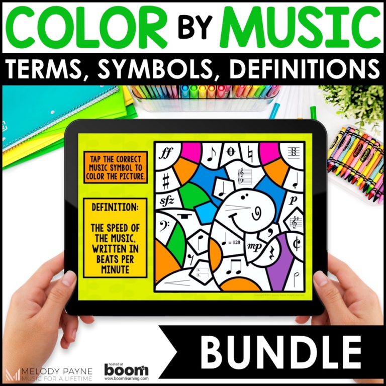 Color by Music Dinosaur BOOM™ Cards Piano Bundle - Symbols, Terms ...