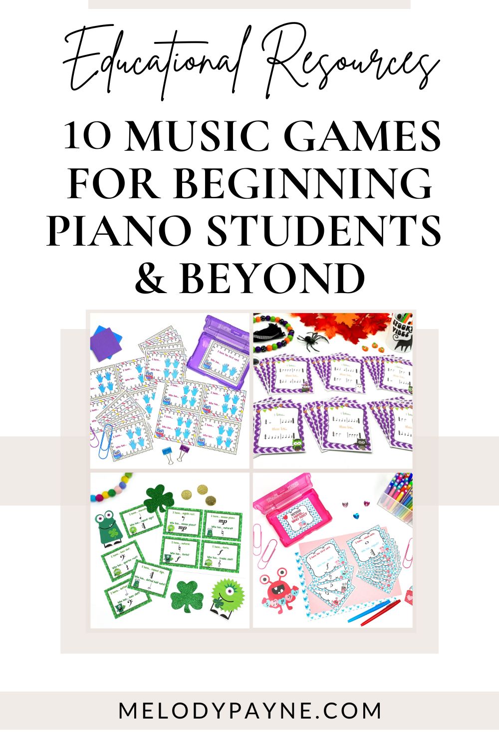 Bundle of 10 Exciting Music Card Games for Beginning Students and ...