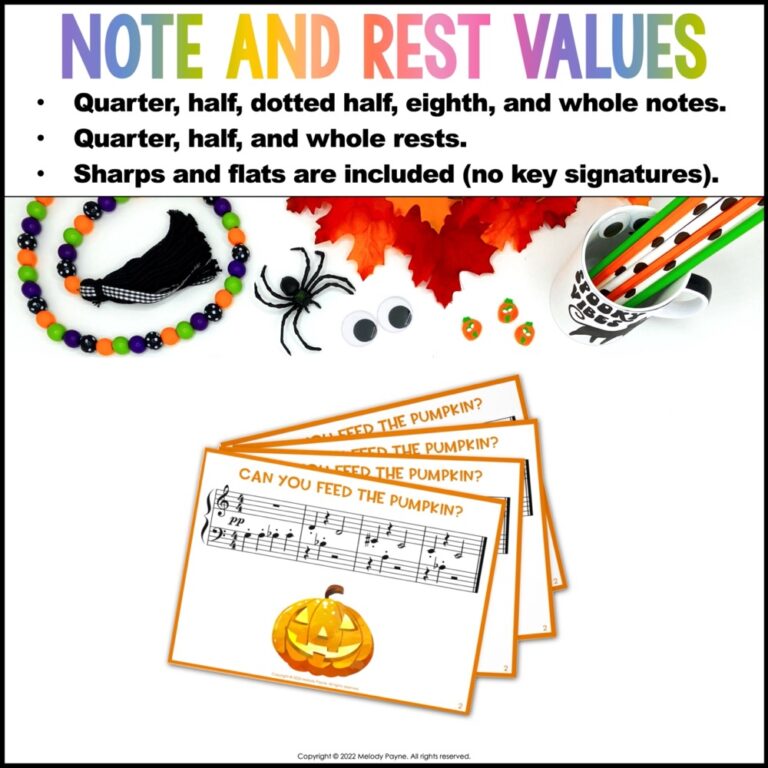 Halloween Music Game: Feed the Pumpkin Sight-Reading in Middle C ...