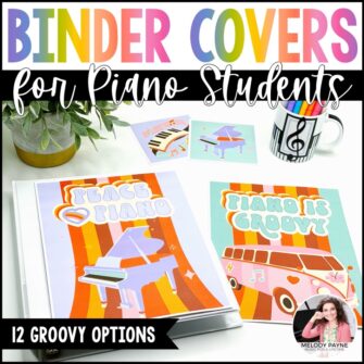 Piano Binder Covers and Spines - Retro Groovy Design - Piano is Groovy ...