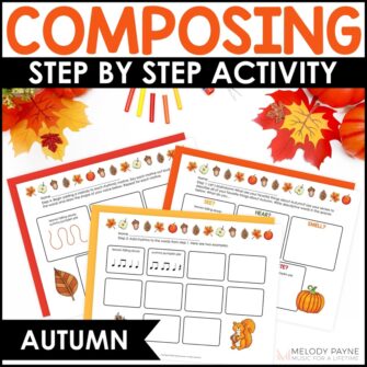 Autumn Composing Guided Music Composition Activity and Worksheets for ...