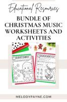 Bundle of 4 Awesome Christmas Music Worksheets and Activities - Melody ...
