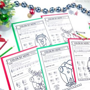Bundle of 4 Awesome Christmas Music Worksheets and Activities - Melody ...