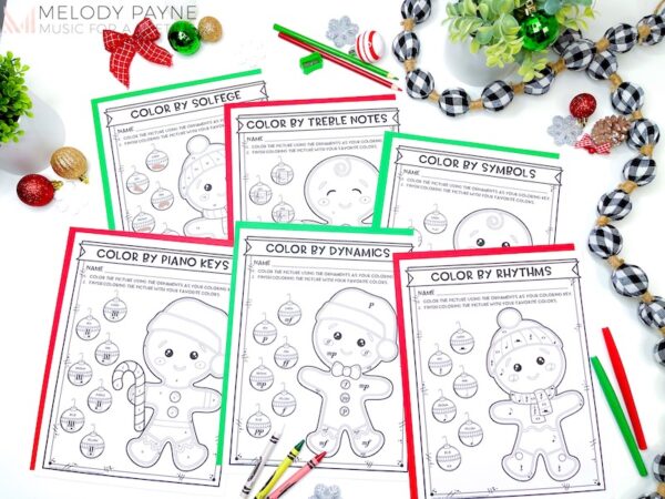 Bundle of 4 Awesome Christmas Music Worksheets and Activities - Melody ...