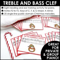 Treble Clef Ledger Lines Piano Sight-Reading Music Game - Feed the ...