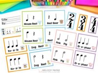 Preschool Rhythm Activity Cards for Engaging Piano Lessons - Melody ...