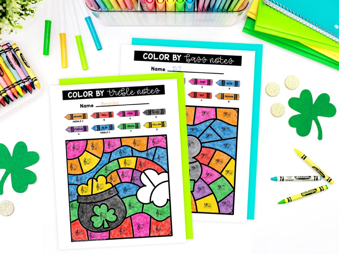 3 Creative Ways to Use St. Patrick's Day Music Coloring Sheets - Melody ...