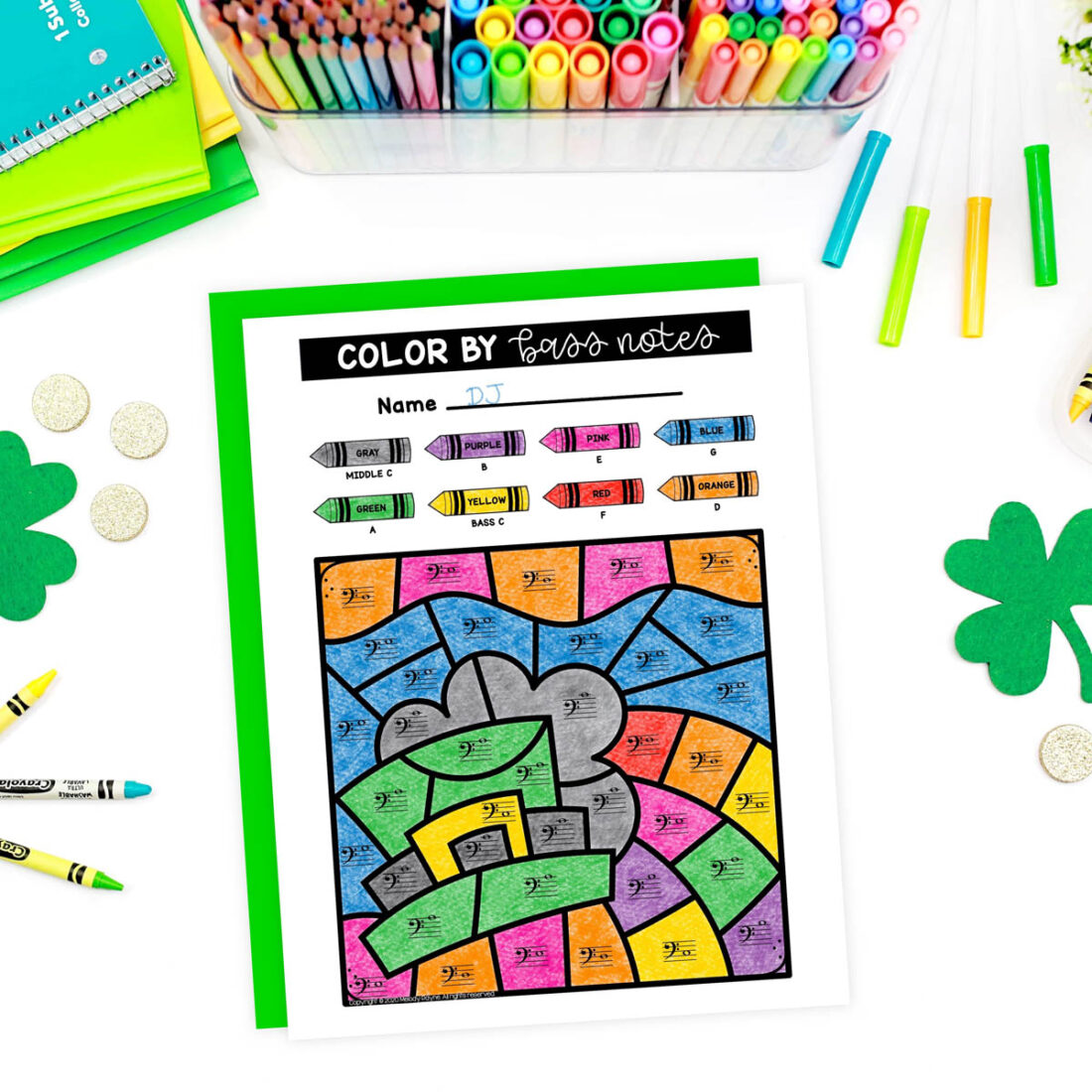 3 Creative Ways to Use St. Patrick's Day Music Coloring Sheets - Melody ...