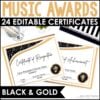 24 Printable Editable Music Awards Certificates for Piano Recitals and ...