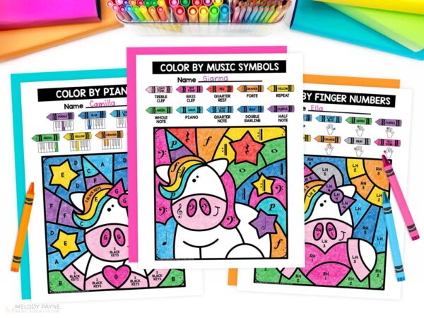 5 Ways to Use Music Coloring Pages for First Piano Lessons - Melody ...