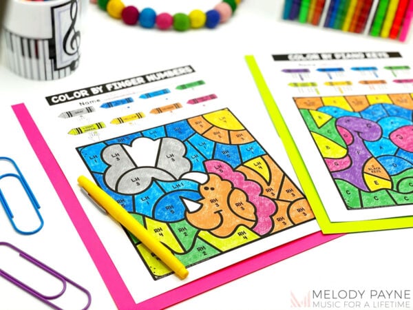 5 Ways to Use Music Coloring Pages for First Piano Lessons - Melody ...