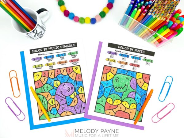 5 Ways to Use Music Coloring Pages for First Piano Lessons - Melody ...