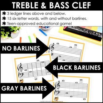 Treble & Bass Clef Grand Staff Note Reading Game for Piano - Music ...