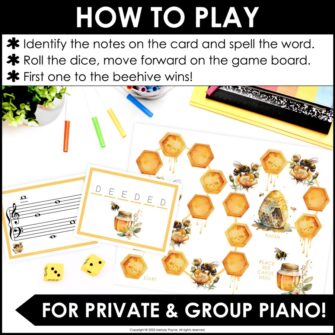 Treble & Bass Clef Grand Staff Note Reading Game for Piano - Music ...