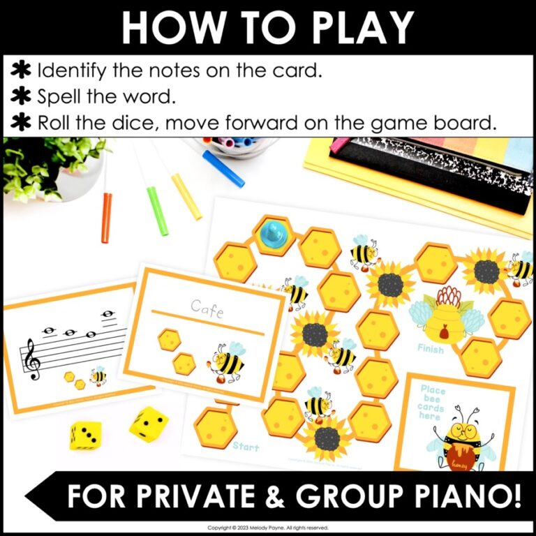 Ledger Lines Note Reading Games for Piano Lessons - Music Spelling Bee ...