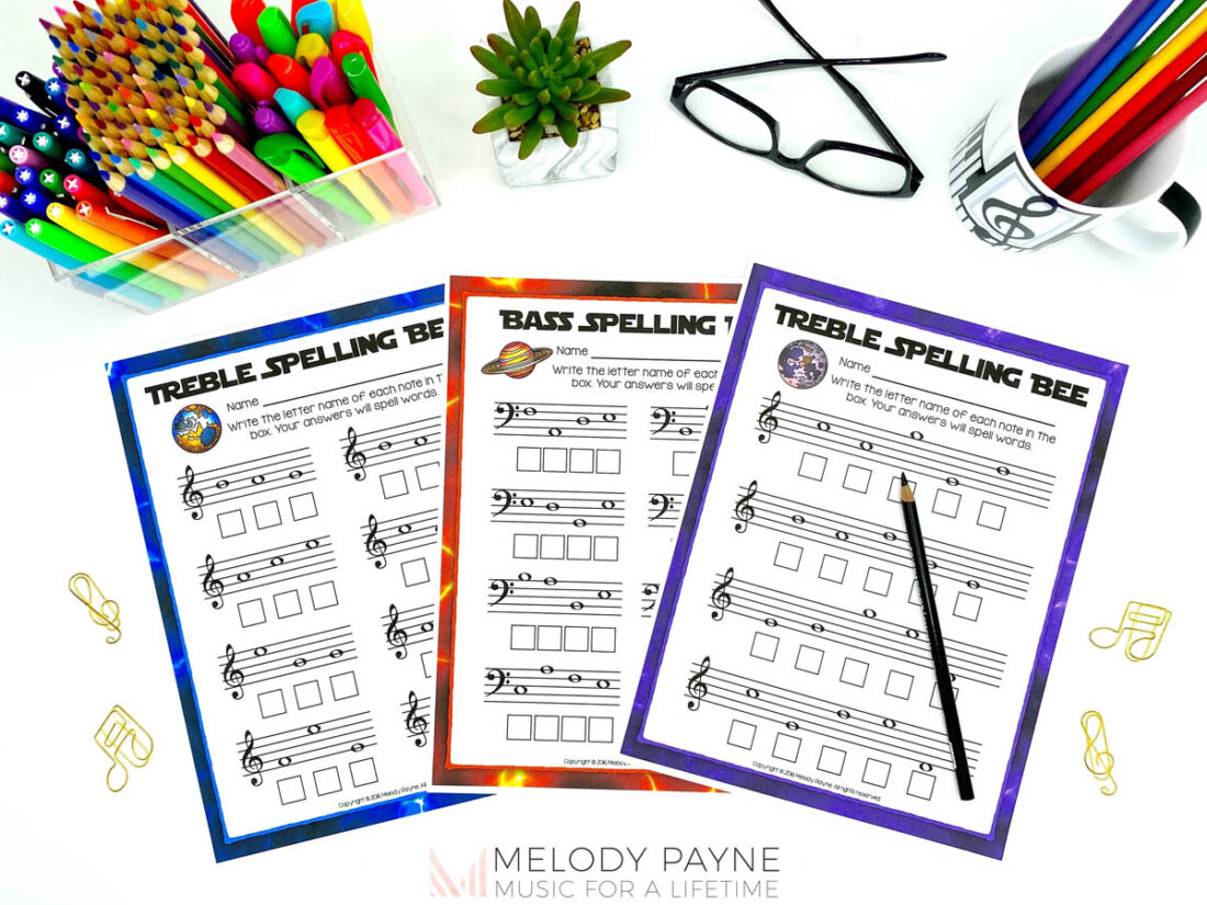 Stellar 114-Page Space Themed Music Worksheets Bundle - Melody Payne ...