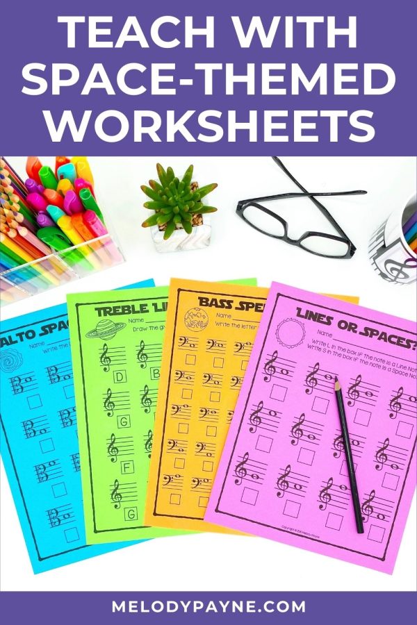 Stellar 114-Page Space Themed Music Worksheets Bundle - Melody Payne ...