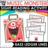 Bass Clef Ledger Lines Game - Feed the Music Monster Sight-Reading ...