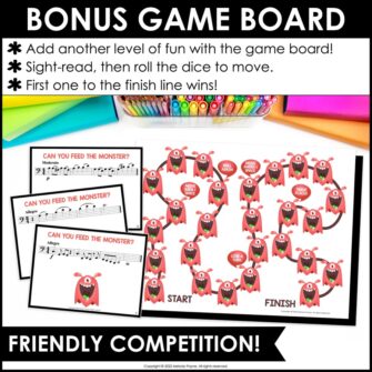 Bass Clef Ledger Lines Game - Feed the Music Monster Sight-Reading ...