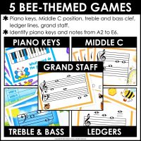Music Games and Activities for Treble Clef and Bass Clef - Music ...