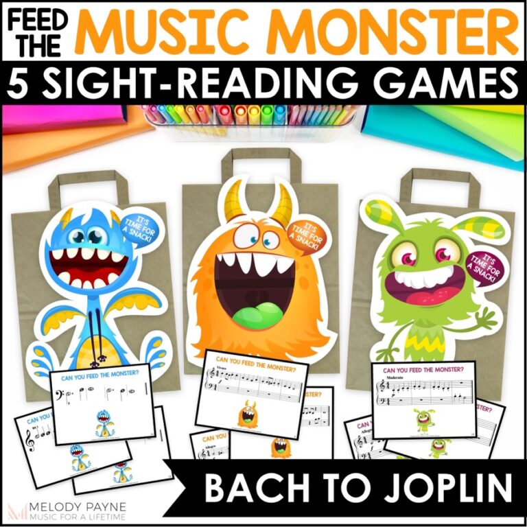Bundle of 5 Sight-Reading Games Plus Ear Training - Feed the Music ...