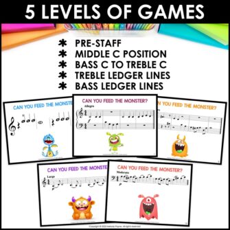 Halloween Music Game: Feed the Pumpkin Sight-Reading in Middle C ...