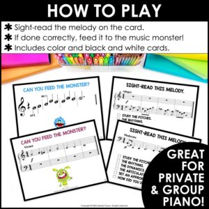 Bundle of 5 Sight-Reading Games Plus Ear Training - Feed the Music ...