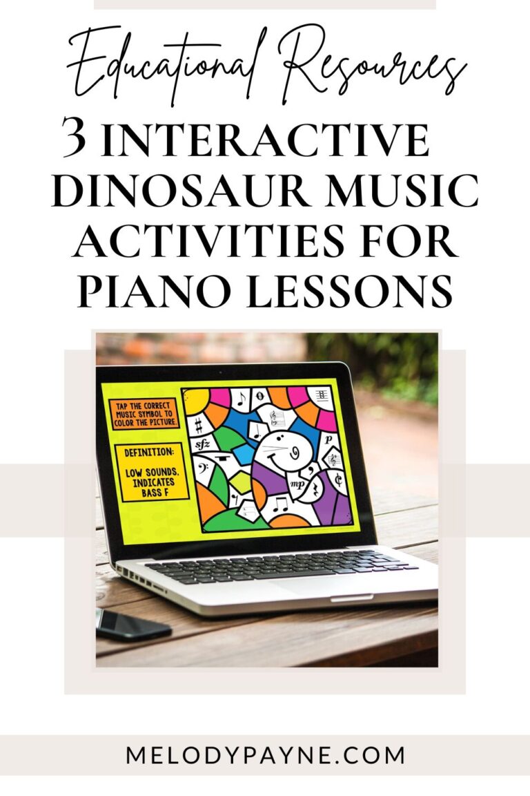 3 Interactive Dinosaur Music Activities for Piano Lessons - Melody ...